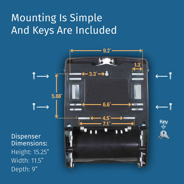 Mayfair 99923 Hands Free Mechanical Roll Towel Dispenser – Shasta Safety
